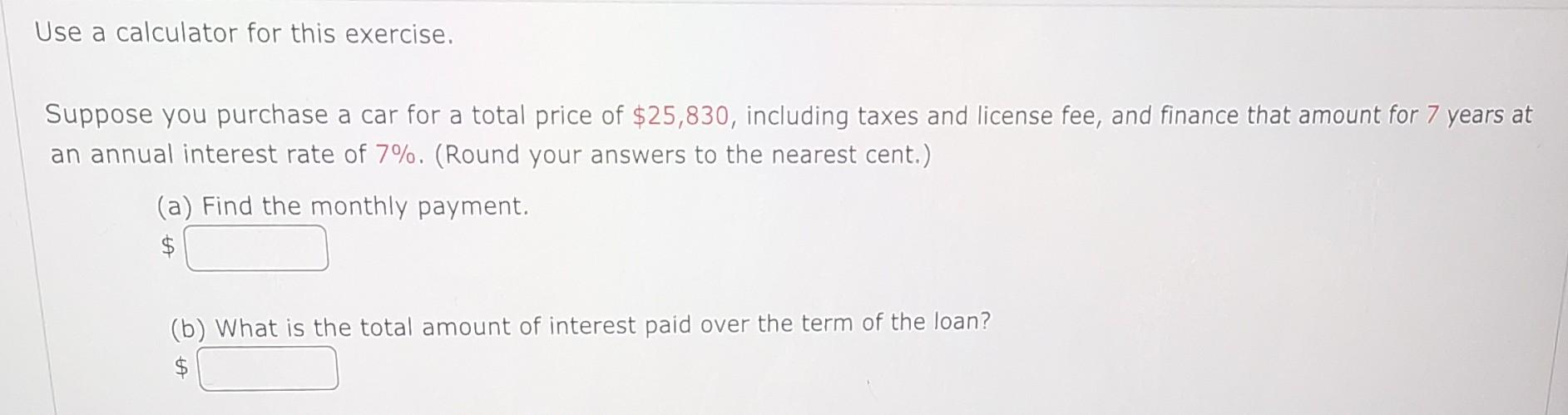 Solved Use a calculator for this exercise. Suppose you | Chegg.com