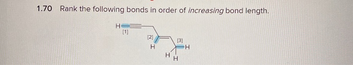 Solved 1.70 Rank the following bonds in order of increasing | Chegg.com