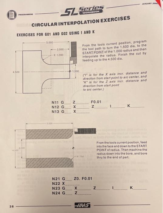 Solved CIRCULAR INTERPOLATION EXERCISES EXERCISES FOR GO1 | Chegg.com