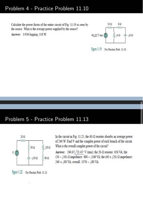 Solved Problem 4 - Practice Problem 11.10 Calculate the | Chegg.com