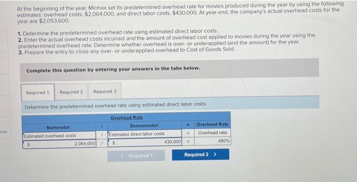 Solved Exercise 2-27 (Algo) Computing applied overhead and | Chegg.com