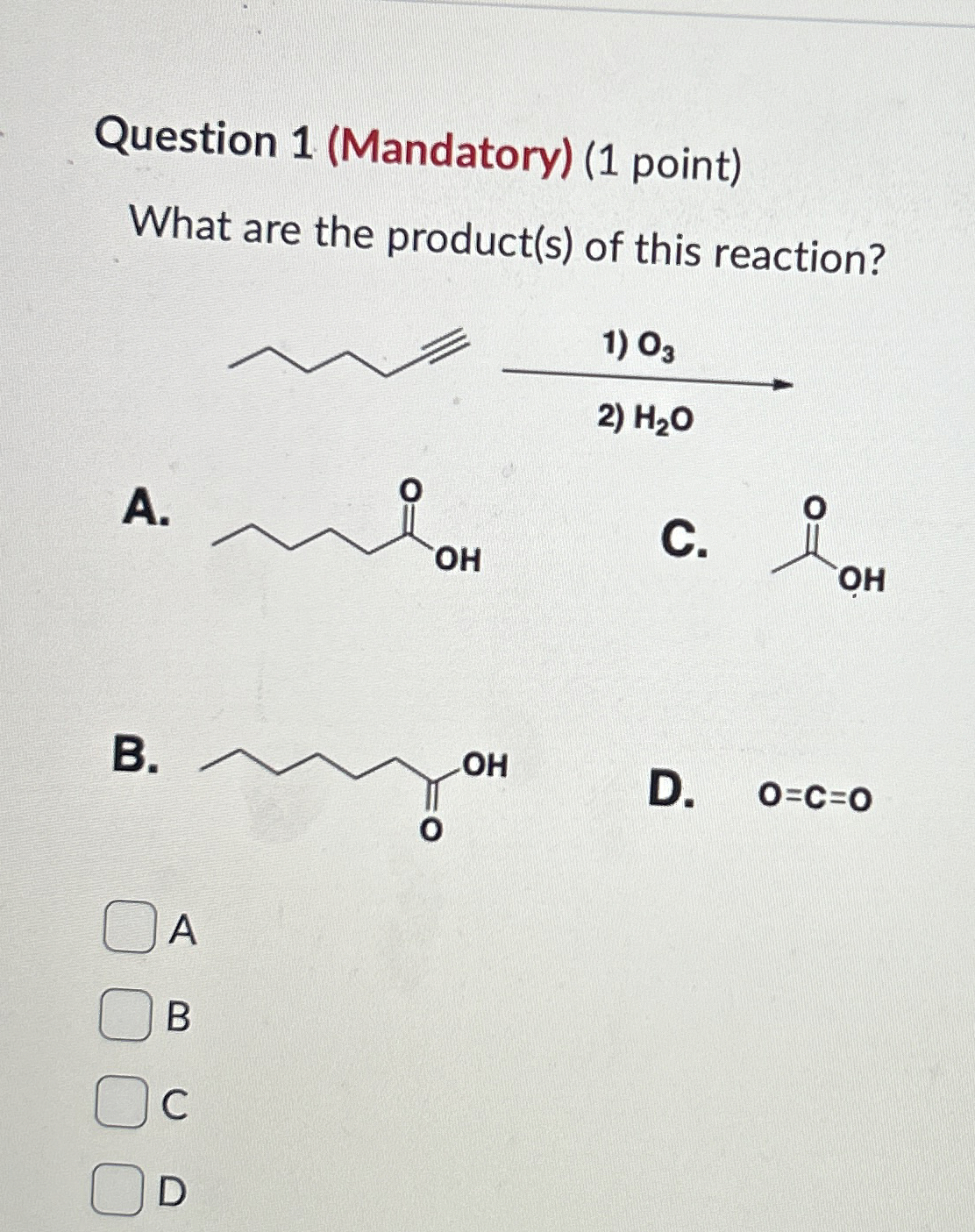 Solved Question 1 (Mandatory) (1 ﻿point)What are the | Chegg.com