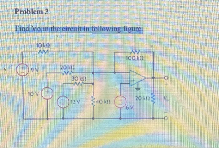 Solved Find Vo in the circuit in following figure. | Chegg.com