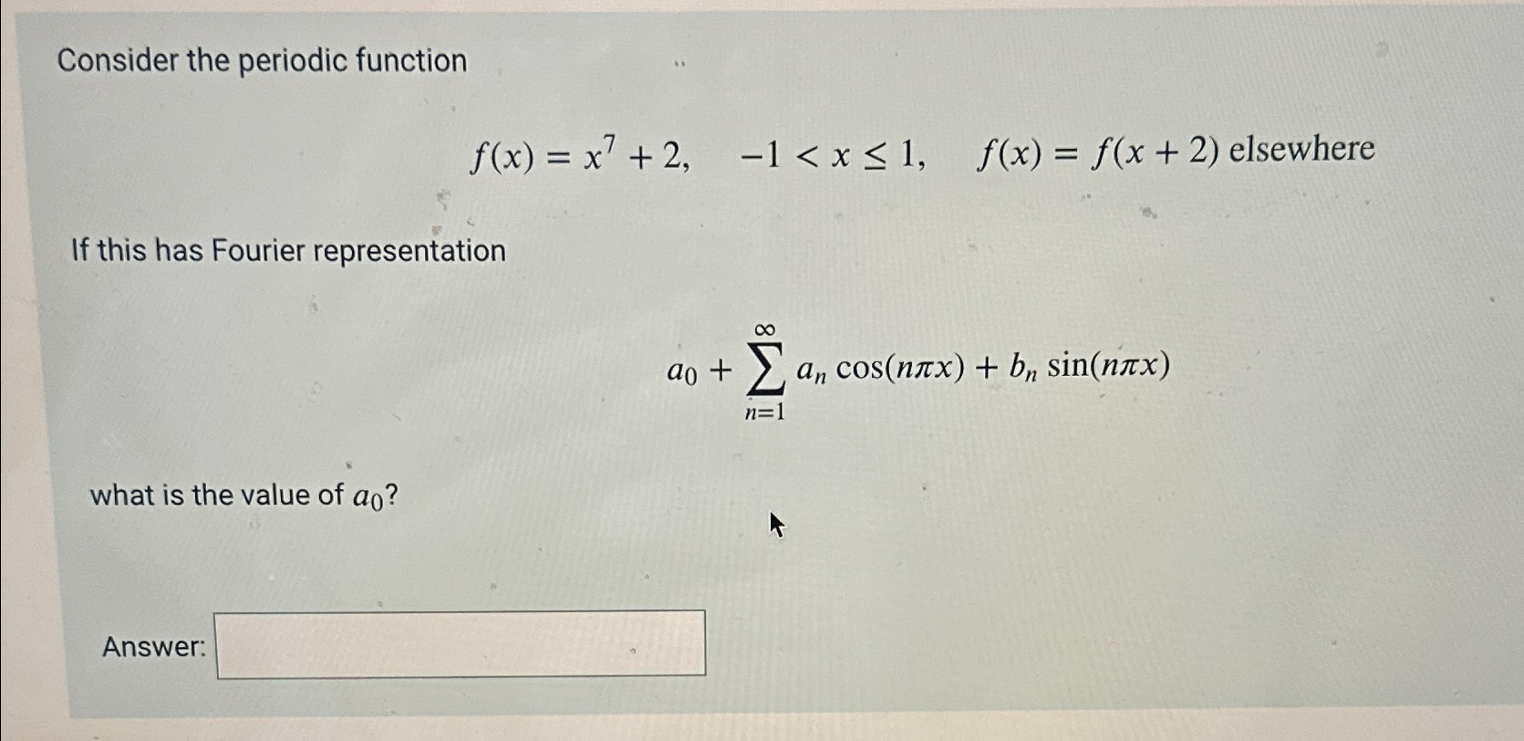 Solved Consider the periodic | Chegg.com
