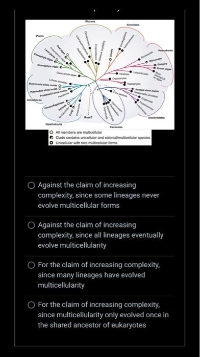 Solved Primary hypotheses: multicellularity evolved many | Chegg.com