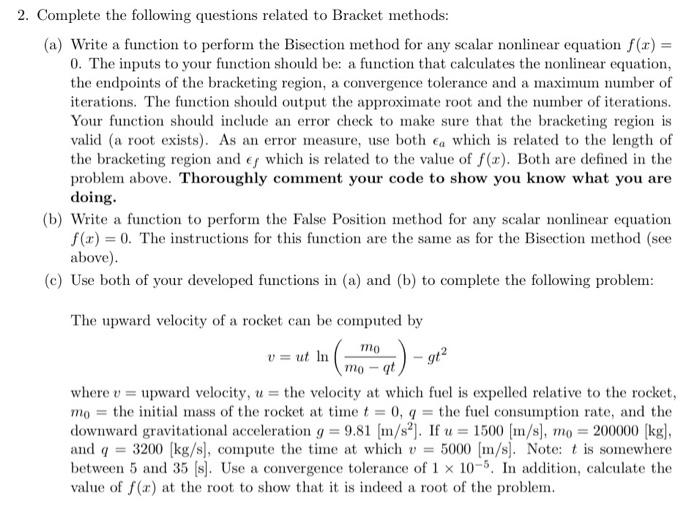 Solved Complete the following questions related to Bracket | Chegg.com
