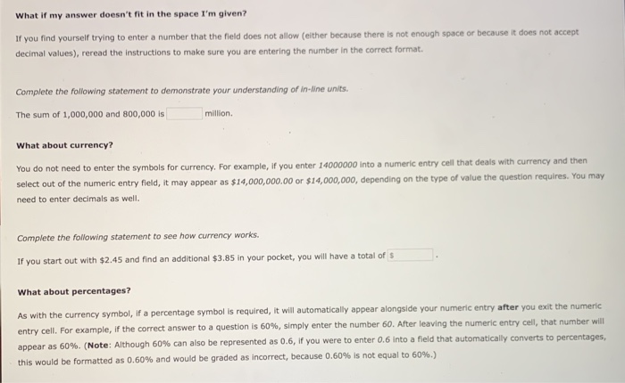 Solved 12. Numeric entry Numeric entry So far, you have been | Chegg.com