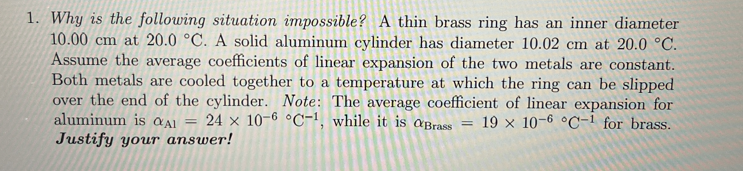 Solved Why is the following situation impossible? A thin | Chegg.com