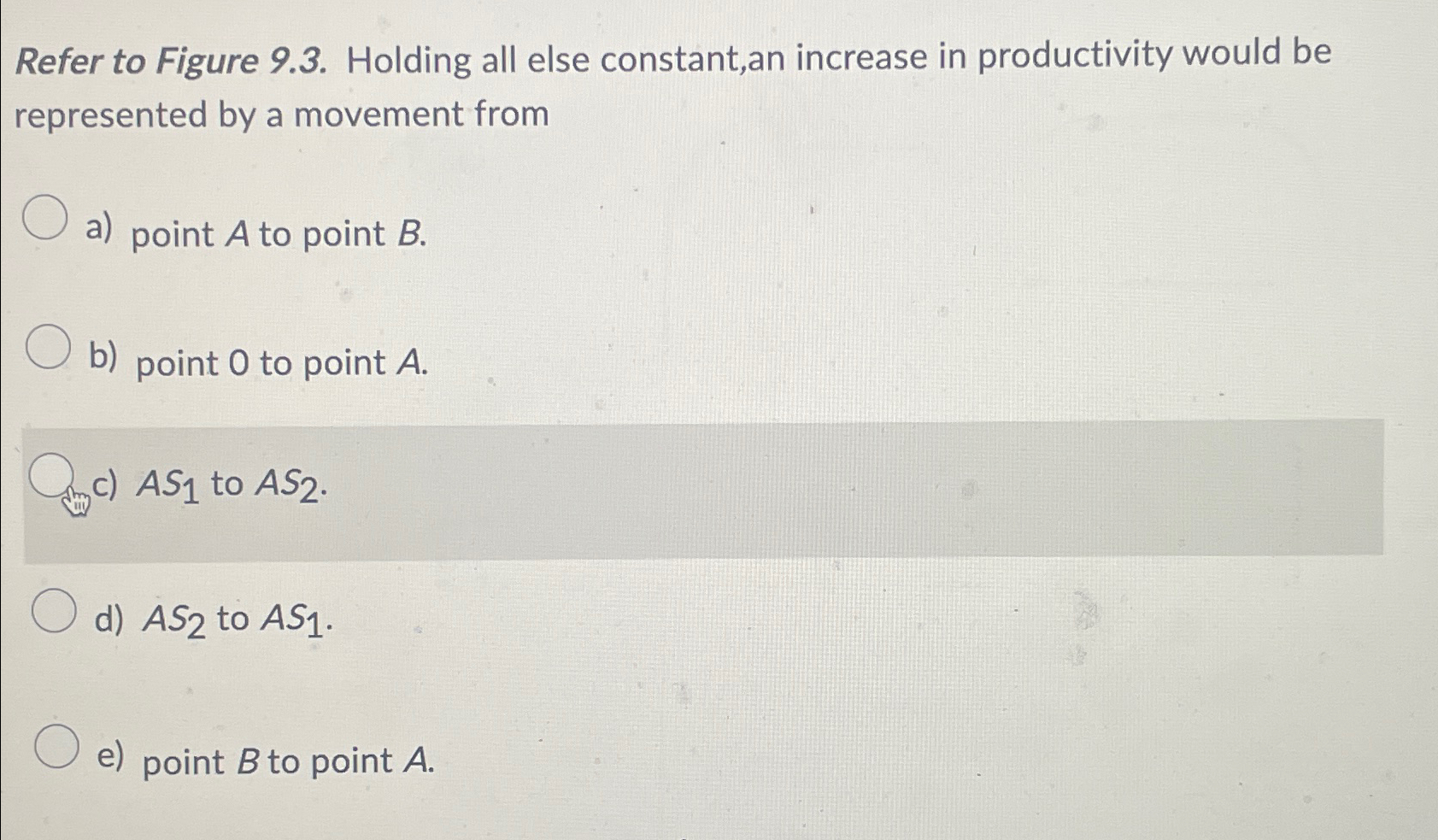 Solved Refer to Figure 9.3. ﻿Holding all else constant,an | Chegg.com
