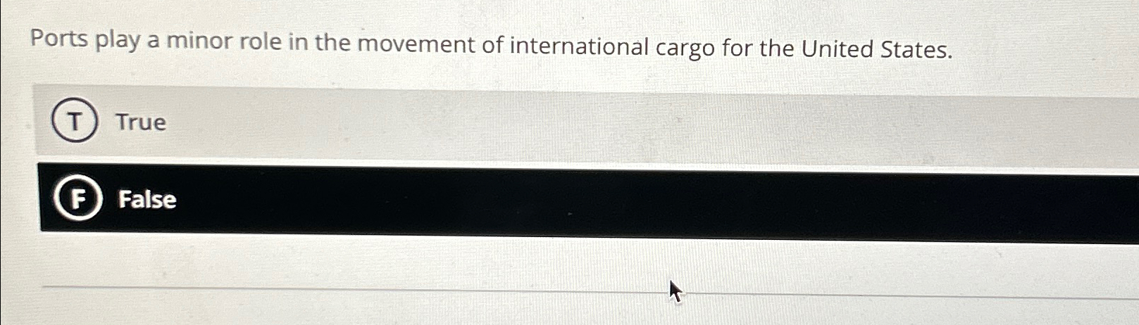 Solved Ports play a minor role in the movement of | Chegg.com
