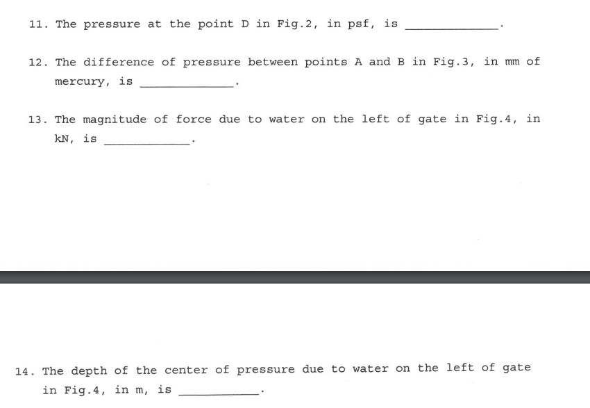 The pressure at the point D in Fig.2, ﻿in psf, ﻿isThe | Chegg.com
