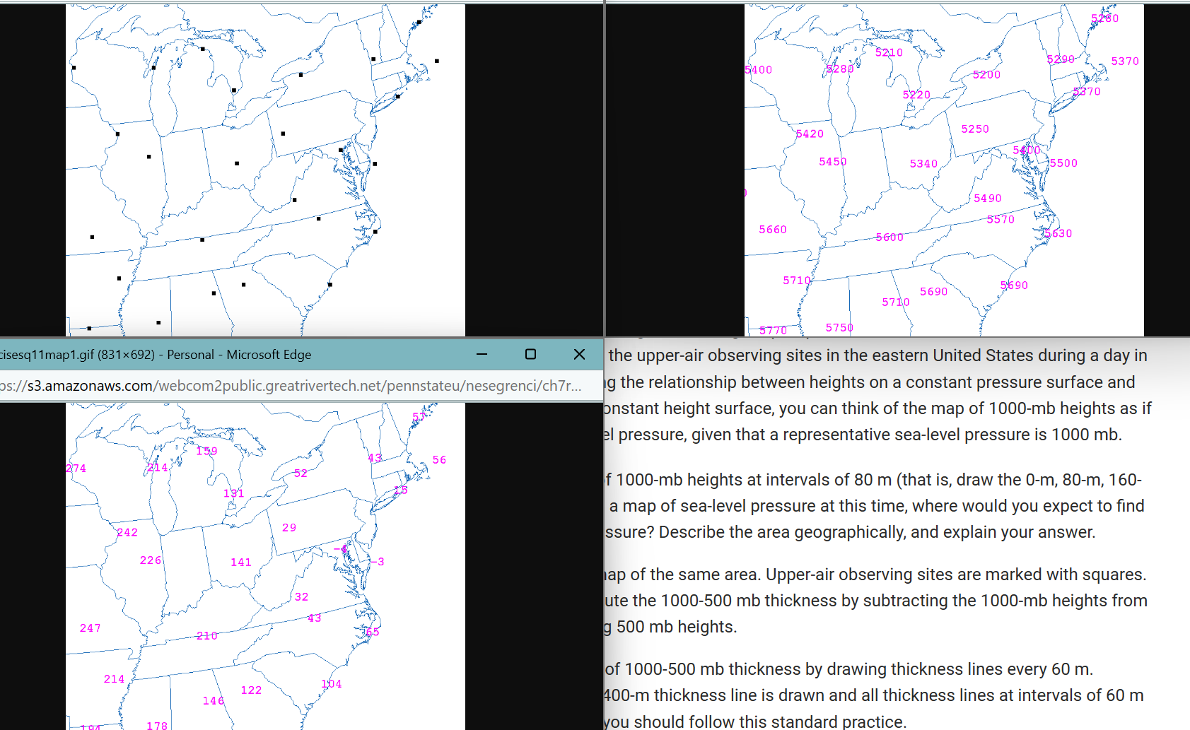 For example, if the height of the 850-mb ﻿surface at | Chegg.com