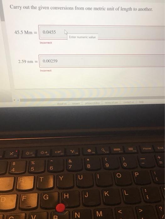 Solved Carry out the given conversions from one metric unit | Chegg.com