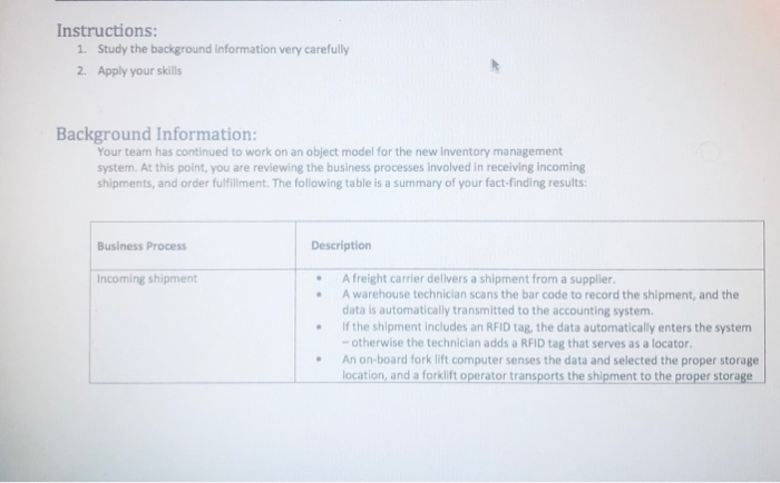 Solved Instructions: 1. Study the background information | Chegg.com