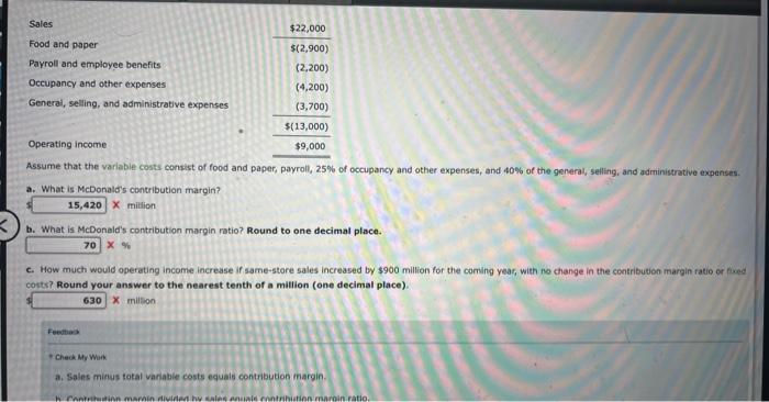Solved Assume that the varlabie costs consist of food and | Chegg.com