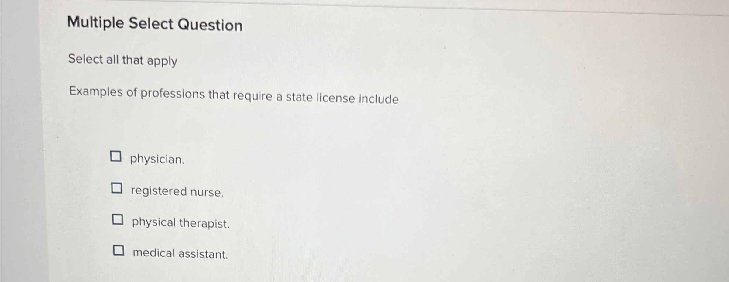 Solved Multiple Select QuestionSelect all that applyExamples | Chegg.com