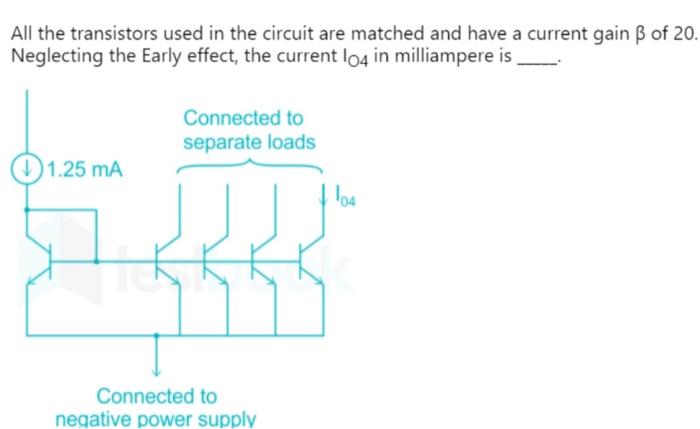 Solved All the transistors used in the circuit are matched | Chegg.com