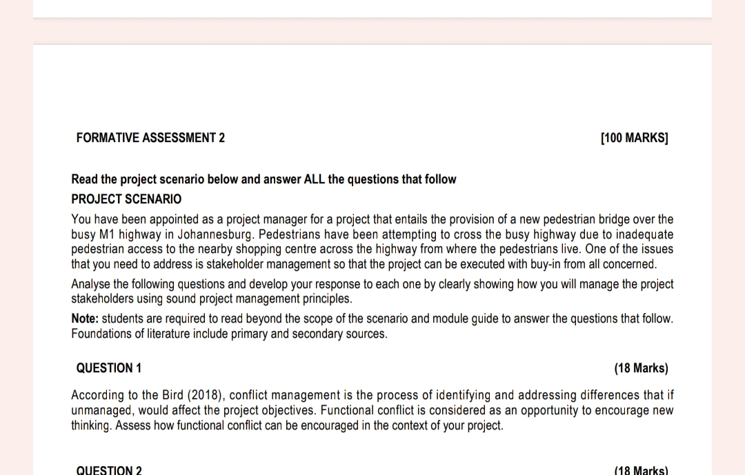 Solved FORMATIVE ASSESSMENT 2[100 ﻿MARKS]Read the project | Chegg.com