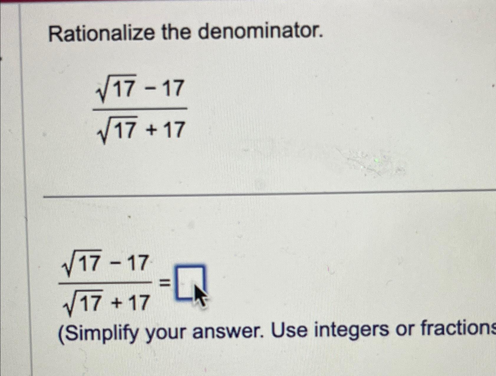 Solved Rationalize the | Chegg.com