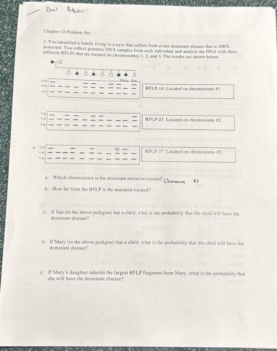 Solved Chapter 13 Problem Set 1. You identified a family | Chegg.com