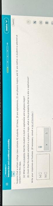 Solved O PROBABILITY Intersection and conditional | Chegg.com