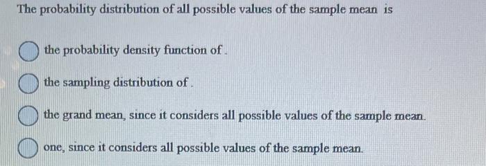 Solved The probability distribution of all possible values | Chegg.com
