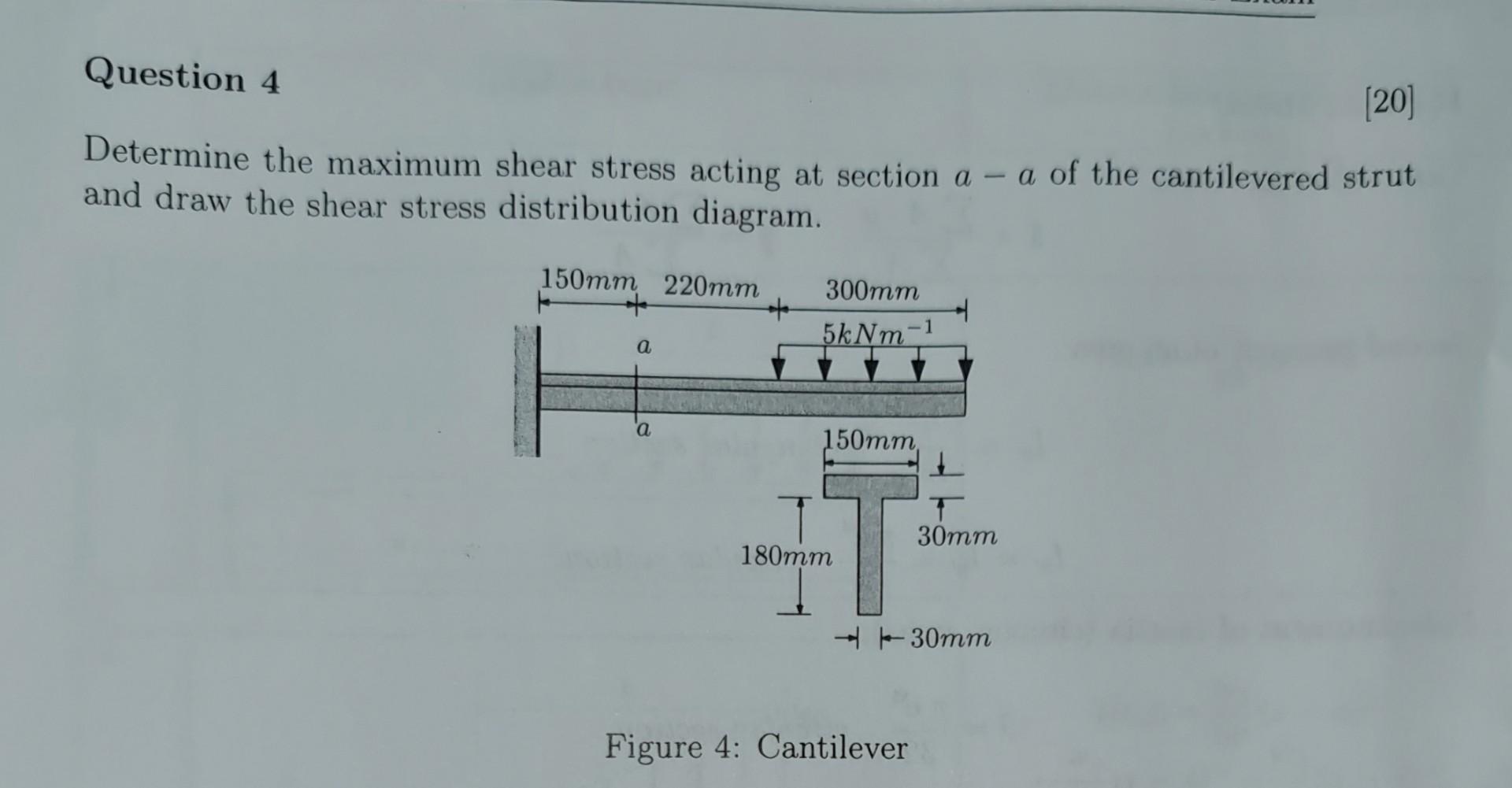 Determine the maximum shear stress acting at section | Chegg.com Determine the maximum shear stress acting at section | Chegg.com