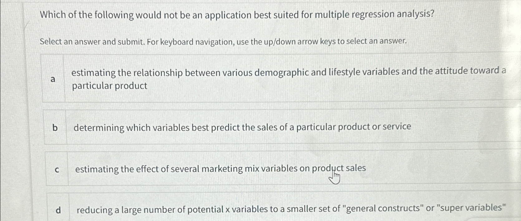 Solved Which of the following would not be an application | Chegg.com
