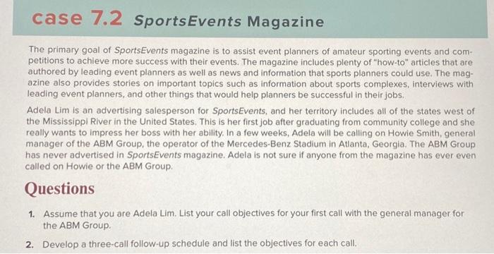 Solved The primary goal of SportsEvents magazine is to | Chegg.com