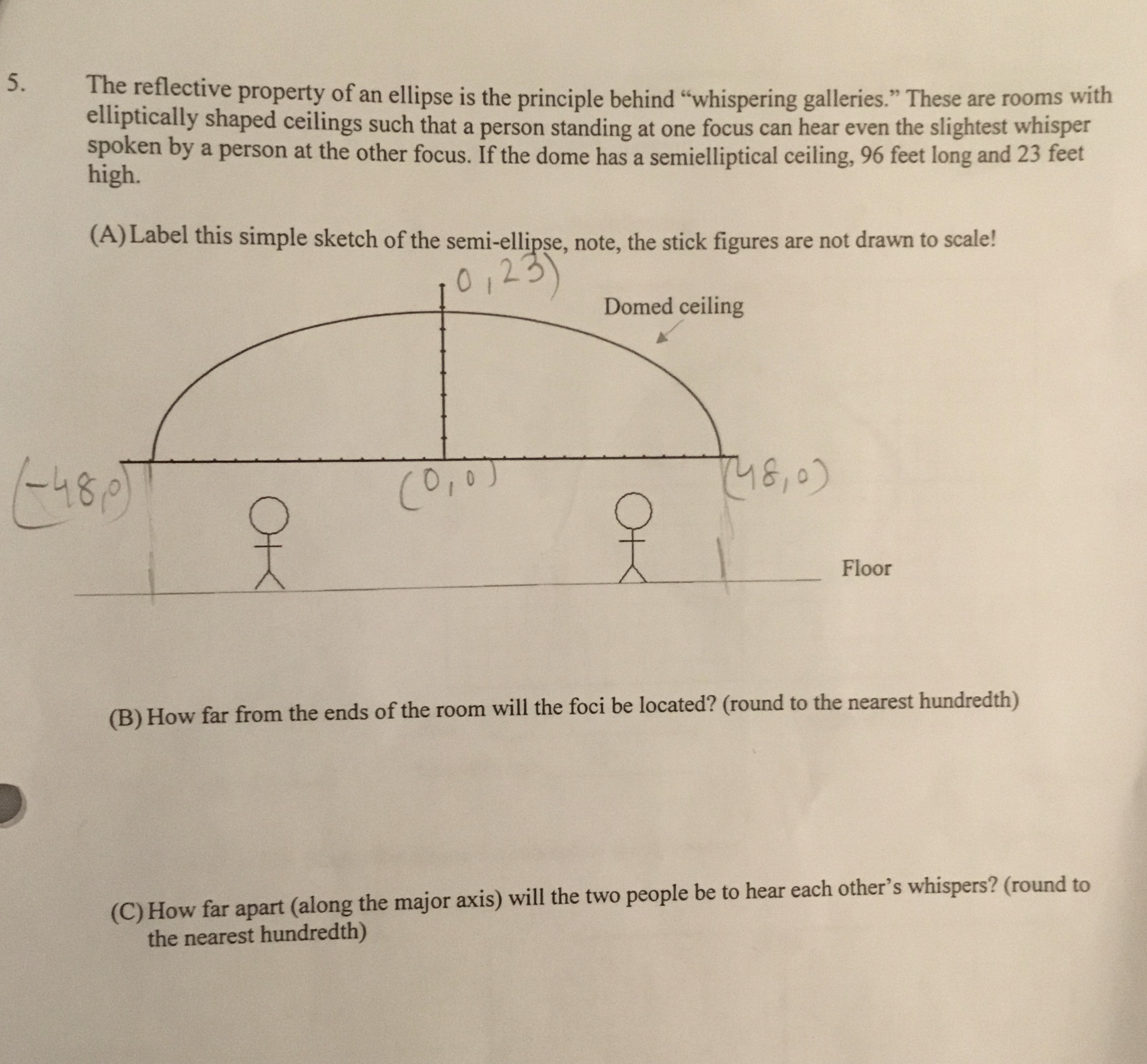 Solved 5. ﻿The reflective property of an ellipse is the | Chegg.com