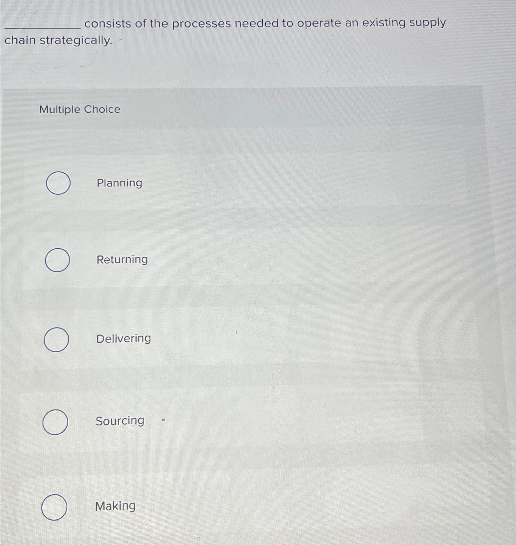 Solved consists of the processes needed to operate an | Chegg.com