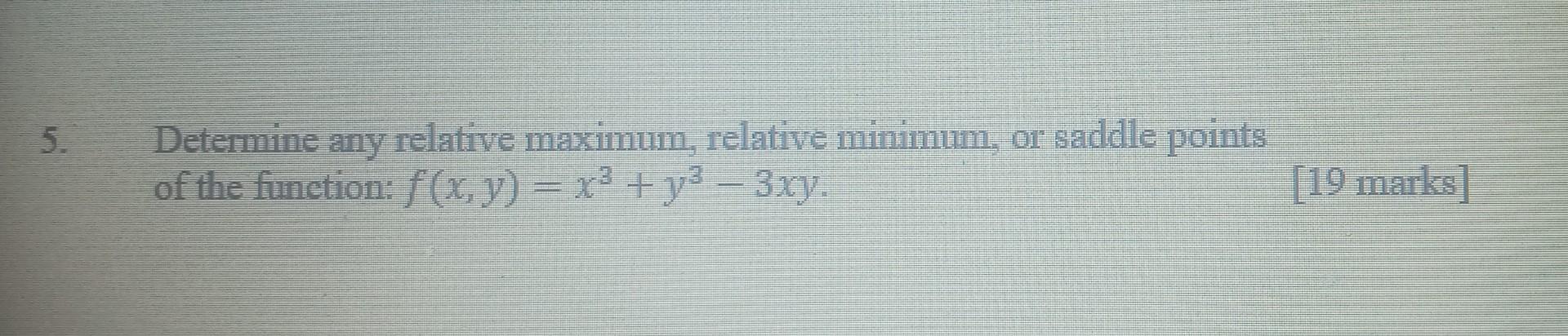Solved Determine any relative maximum, relative minimum, or | Chegg.com
