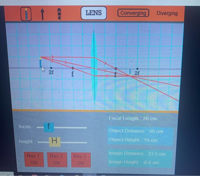 Solved for each image with object distances of 70cm, 50, 40, | Chegg.com
