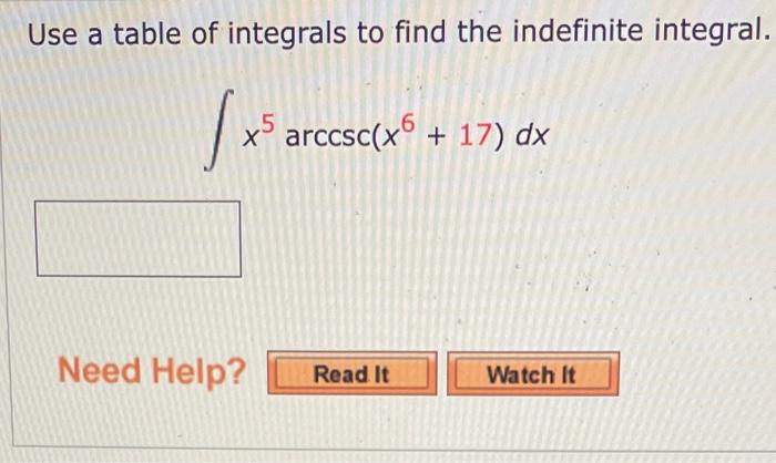 Solved Use a table of integrals to find the indefinite | Chegg.com