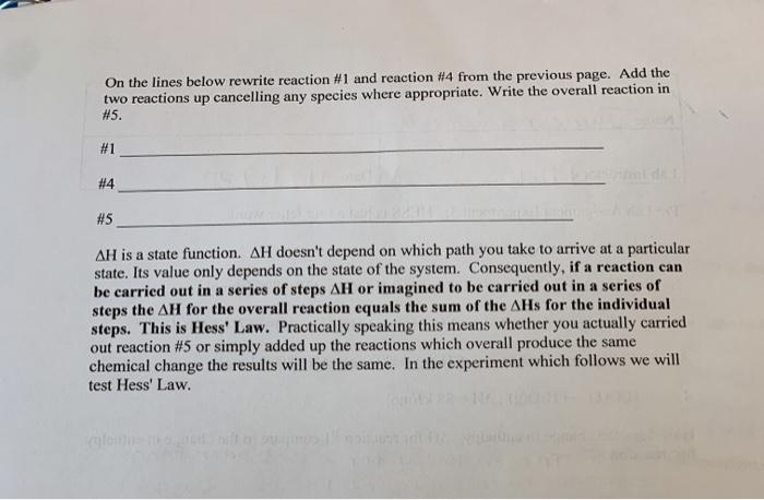Solved Pre Lab Assignment Experiment 3: HESS is just a four | Chegg.com