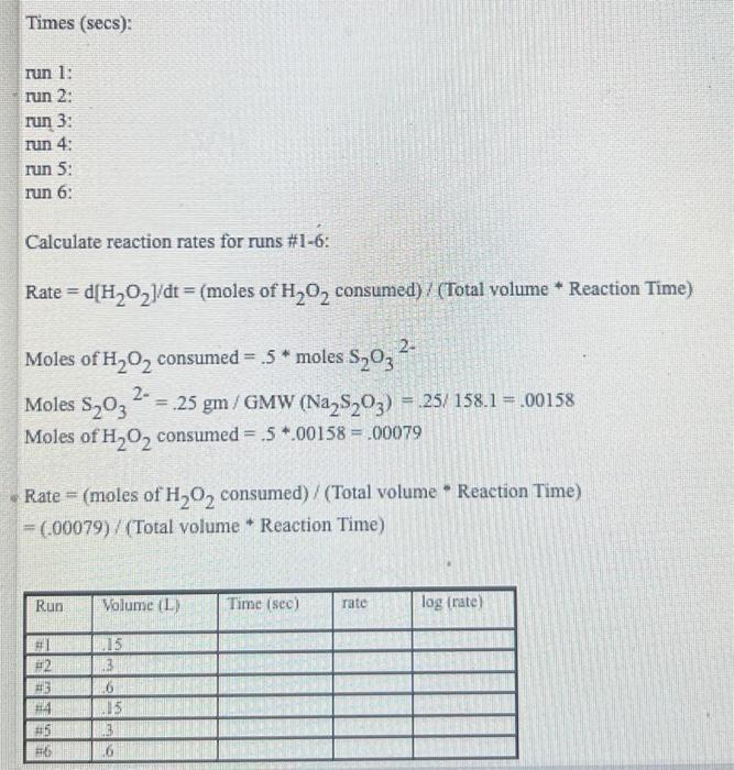 run 1: run 2 : run 3: run 4 : run 5 : run 6 : | Chegg.com