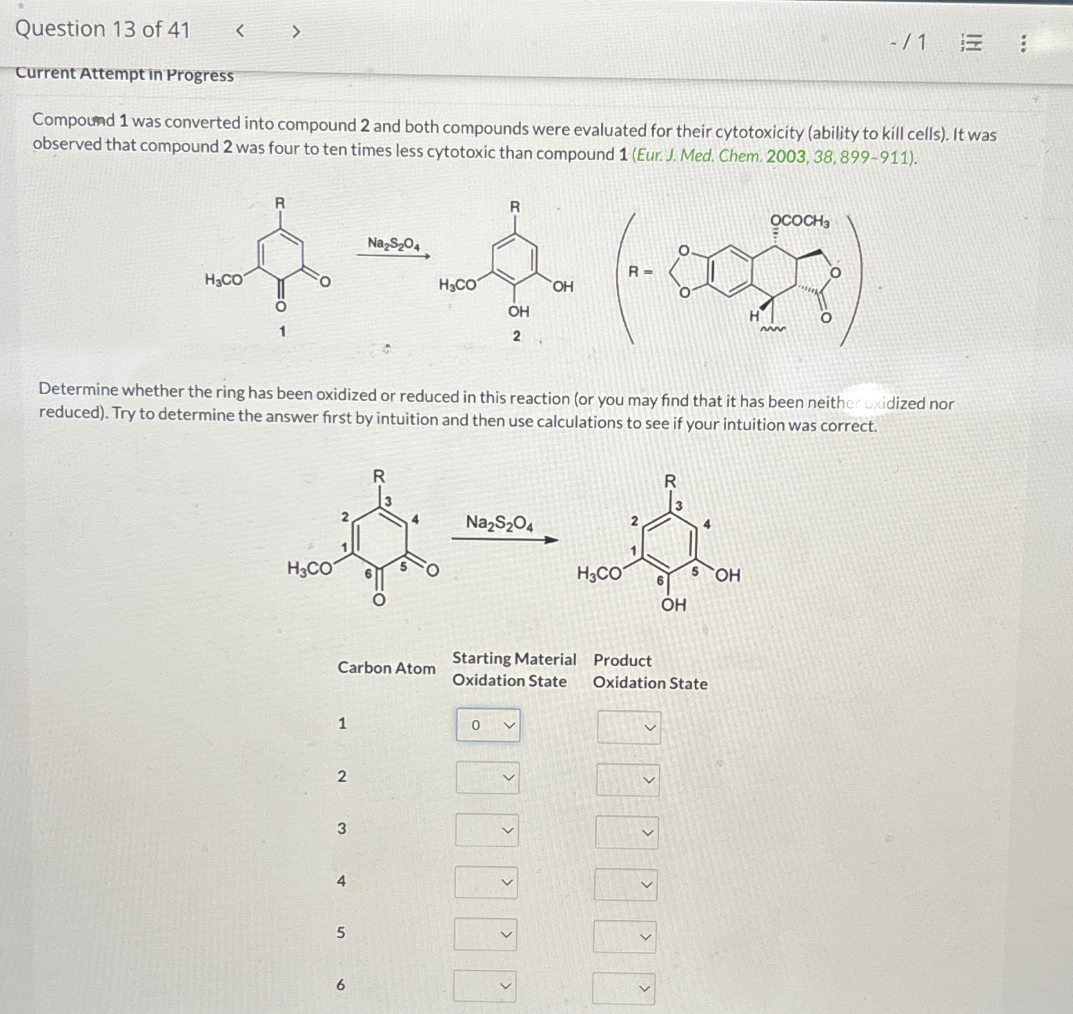 Solved Question 13 ﻿of 41-1Current Attempt in | Chegg.com