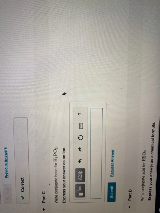 Solved Submit Previous Answers Correct Part C Write | Chegg.com
