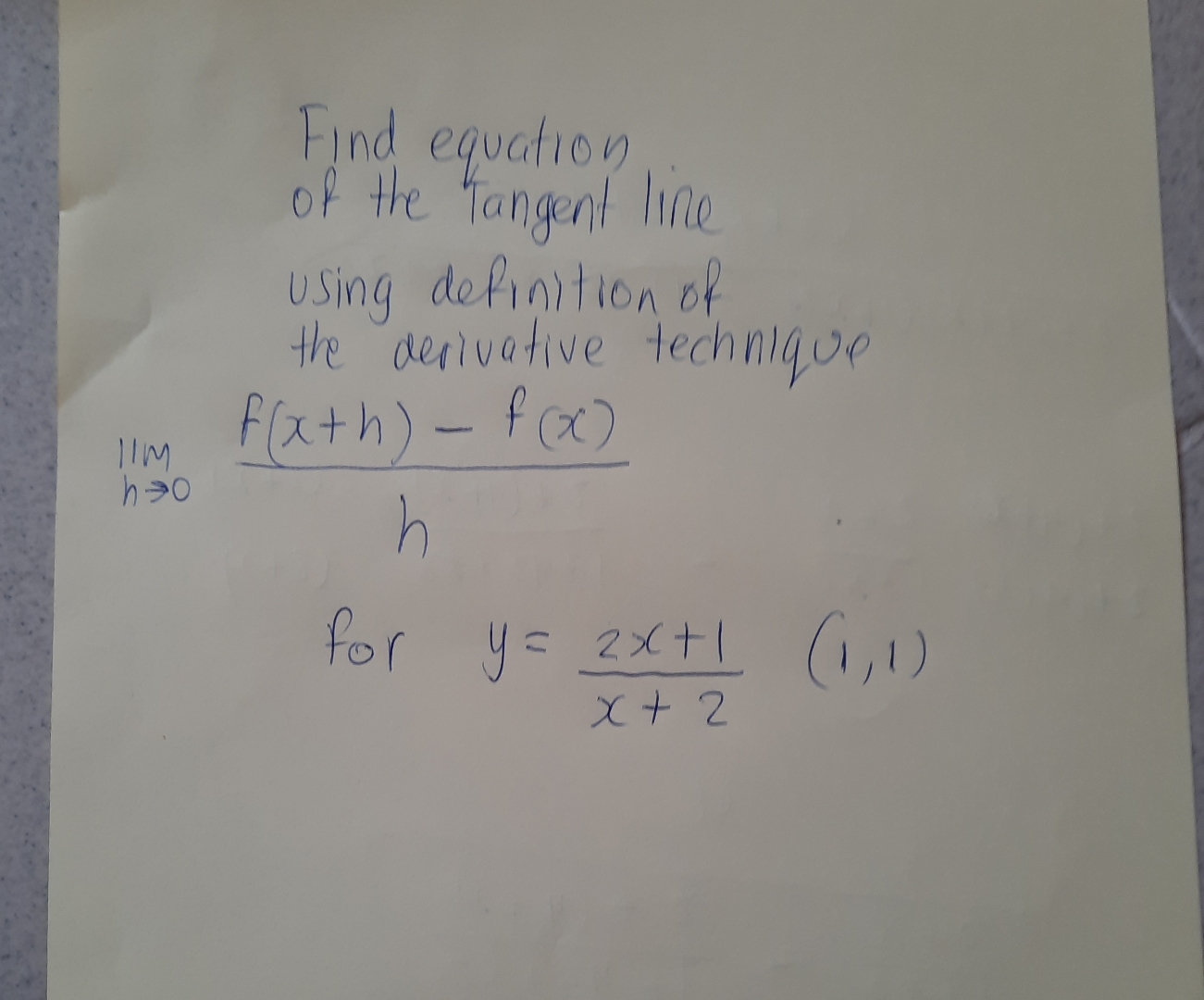 Solved Find equation of the Yangent line using definition of | Chegg.com