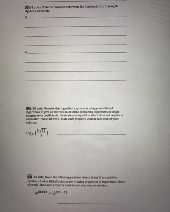 Solved Q2) (5 pnts) State two ways to determine if a | Chegg.com