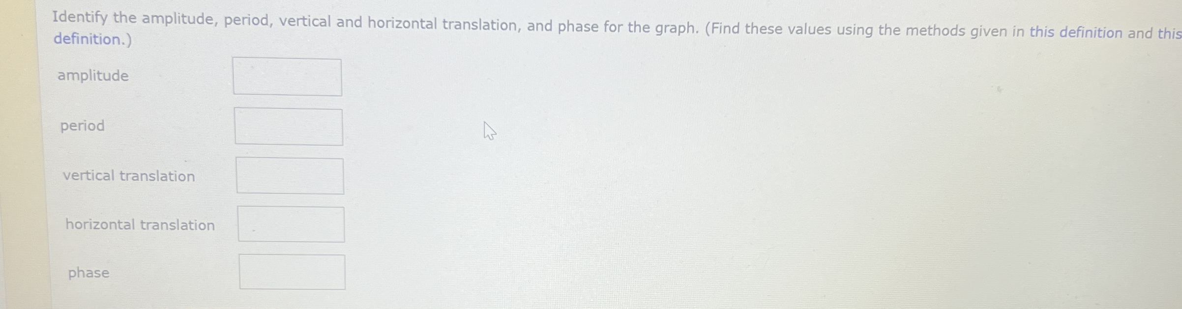 Solved Graph one complete cycle of the following. Label the | Chegg.com