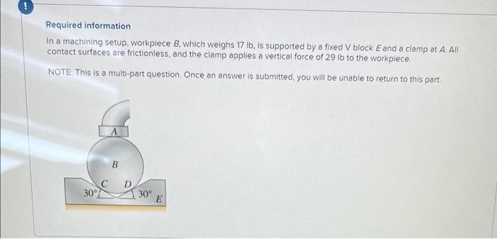 Solved Required information In a machining setup, workplece | Chegg.com
