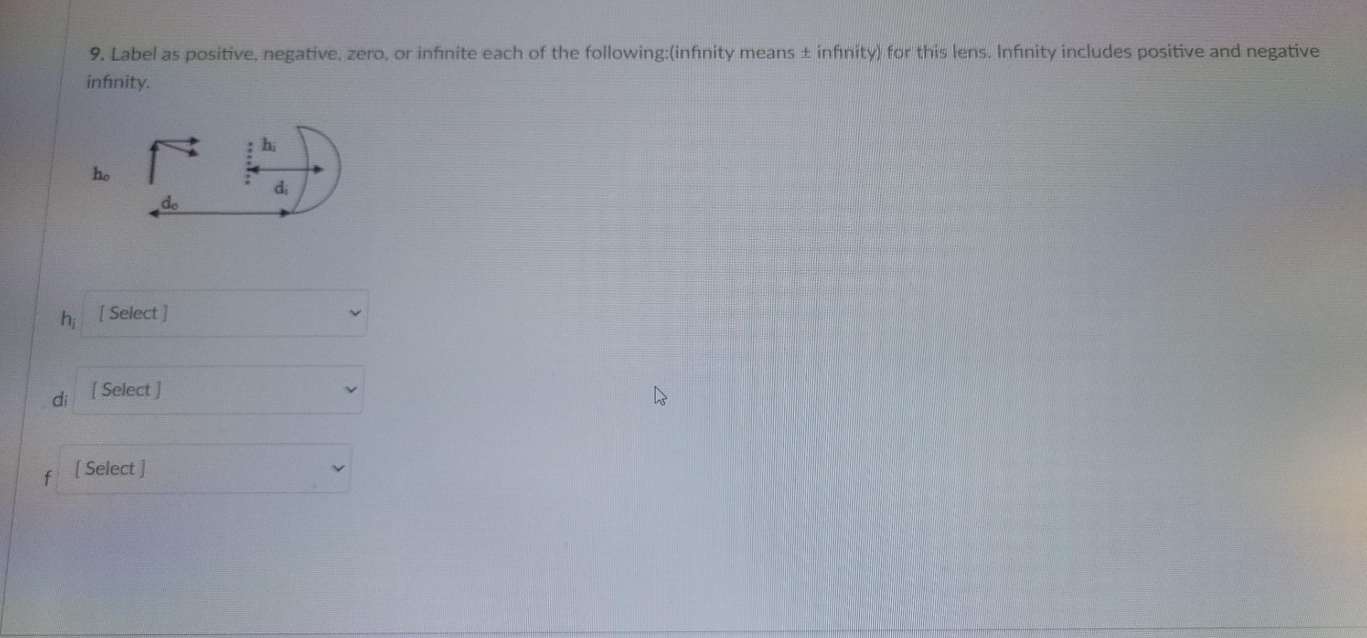 Solved 9. Label as positive, negative zero, or infinite each | Chegg.com