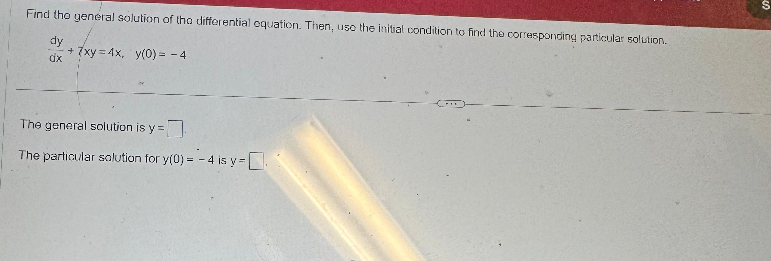 Solved Find the general solution of the differential | Chegg.com