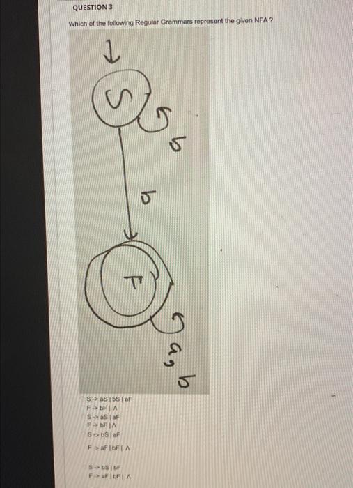 Solved Which of the following Regular Grammars represent the | Chegg.com