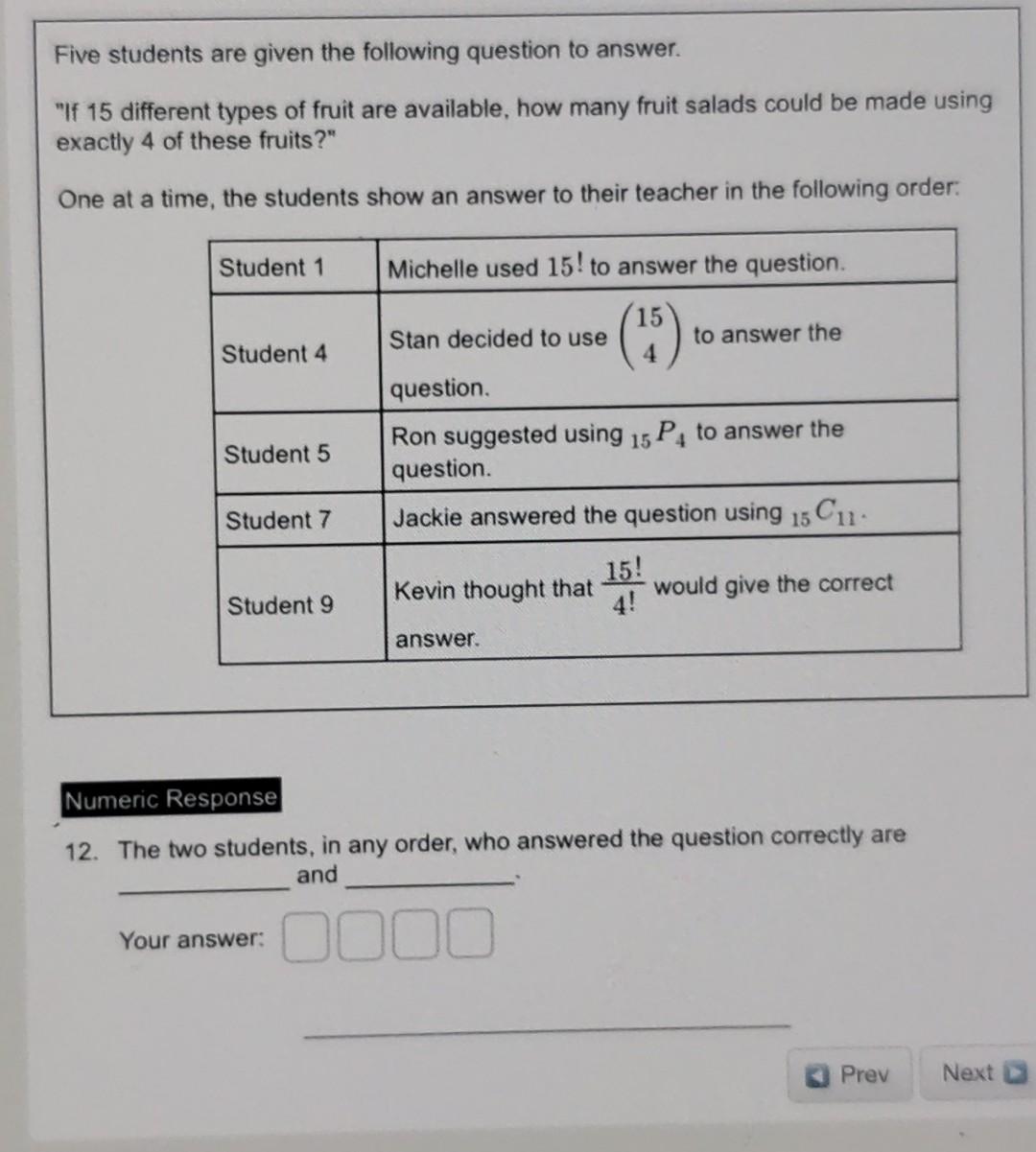 Solved Five students are given the following question to | Chegg.com