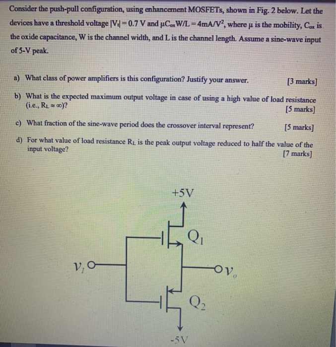 Solved Consider the push-pull configuration, using | Chegg.com