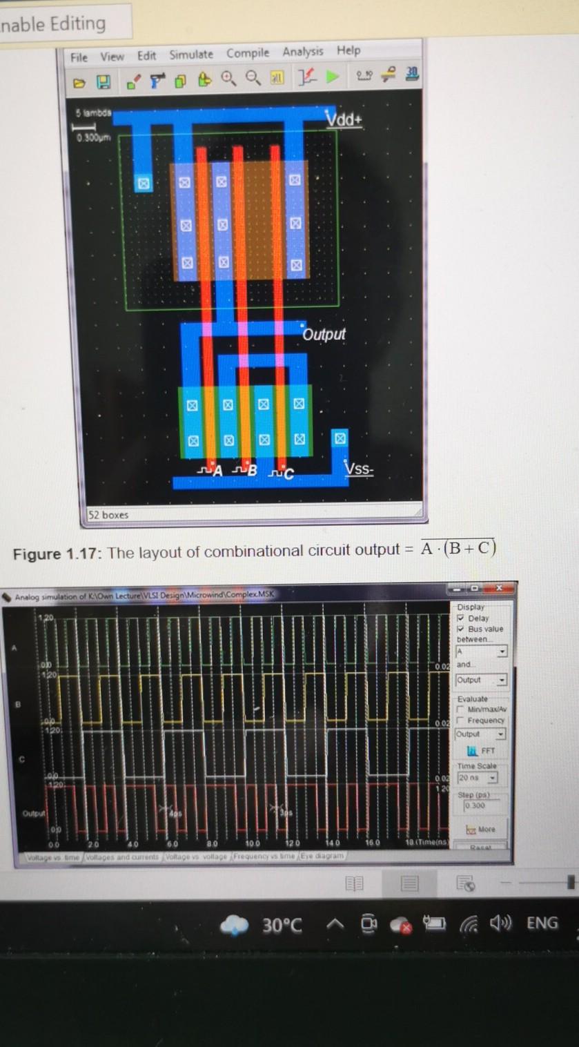 Solved Lab - familiarization of using microwind VLSI layout | Chegg.com