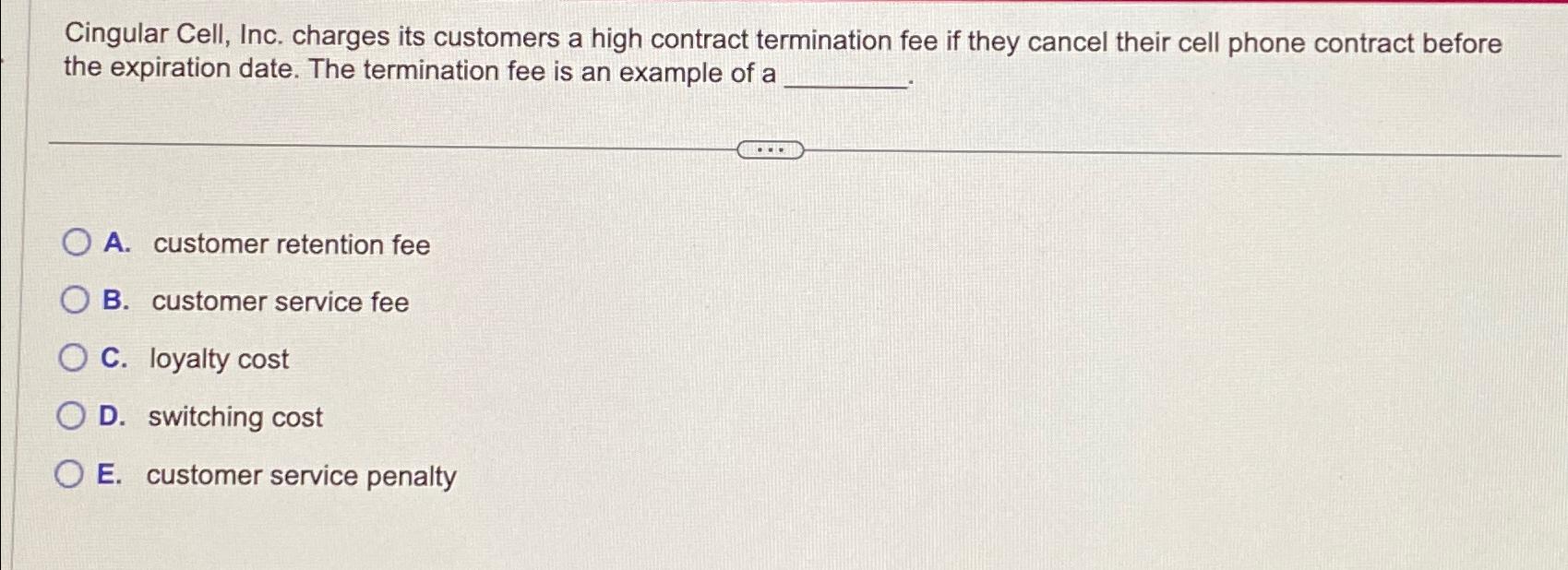 Solved Cingular Cell, Inc. charges its customers a high | Chegg.com
