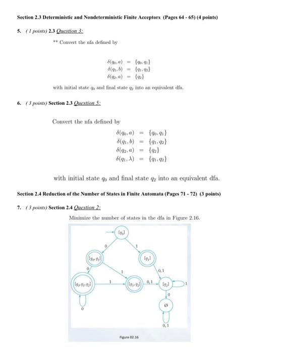 Solved Section 2 3 Deterministic And Nondeterministic Finite